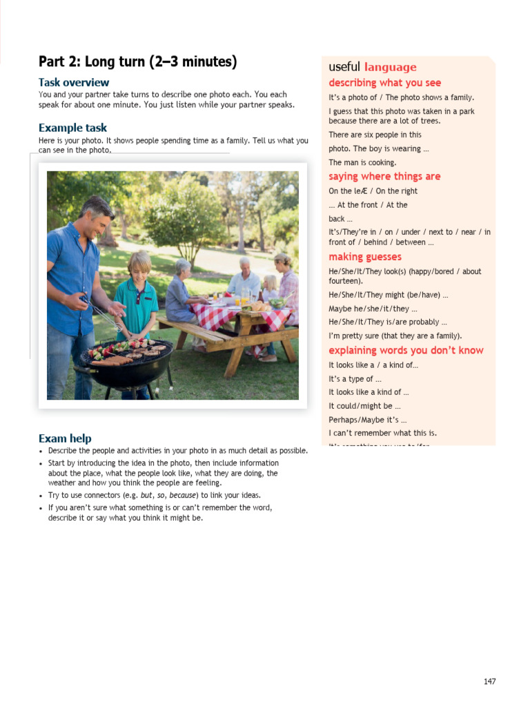 Gold Exp B1 Speaking Part 2 | PDF