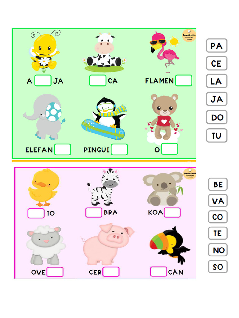 Lotería de Silabas | PDF