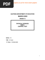 Grade 10 Physical Sciences Test 2024 | PDF | Electromagnetic Radiation ...