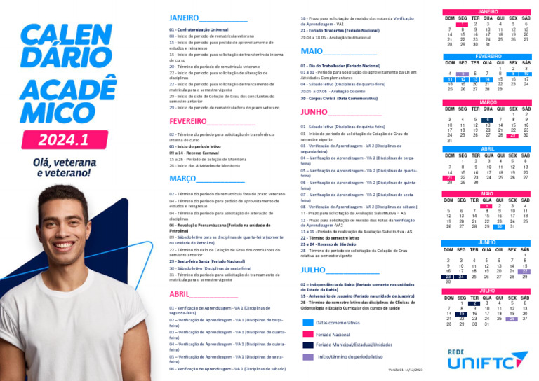 FTC 2025 Academic Calendar Overview | PDF