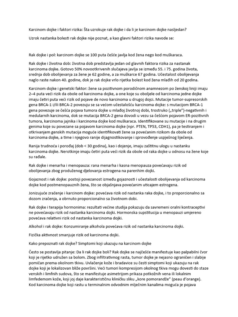 Karcinom Dojke | PDF