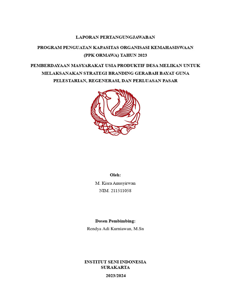 Laporan Penanggungjawaban Ppk Ormawa | PDF