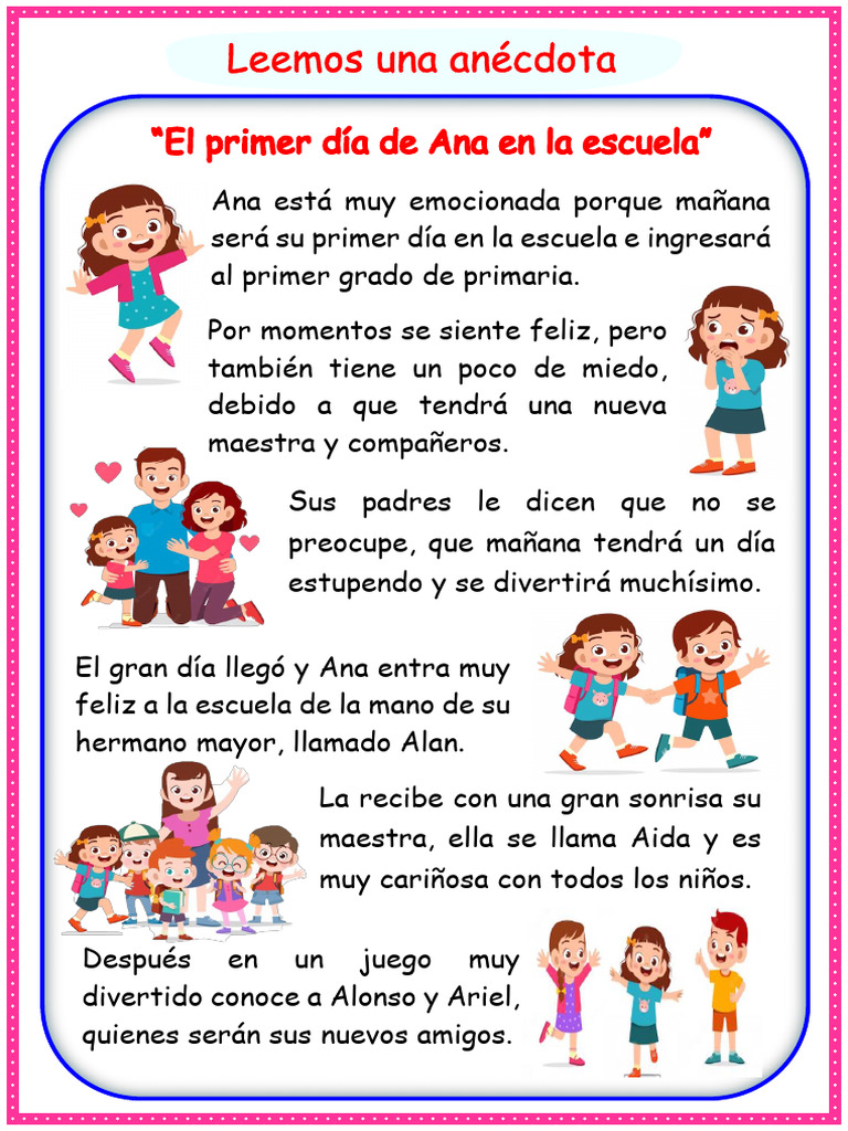 Primer día de clases de Ana | PDF