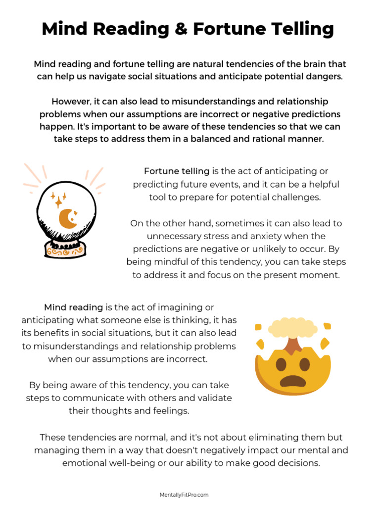 Mind Reading & Fortune Telling Guide | PDF | Mind | Thought