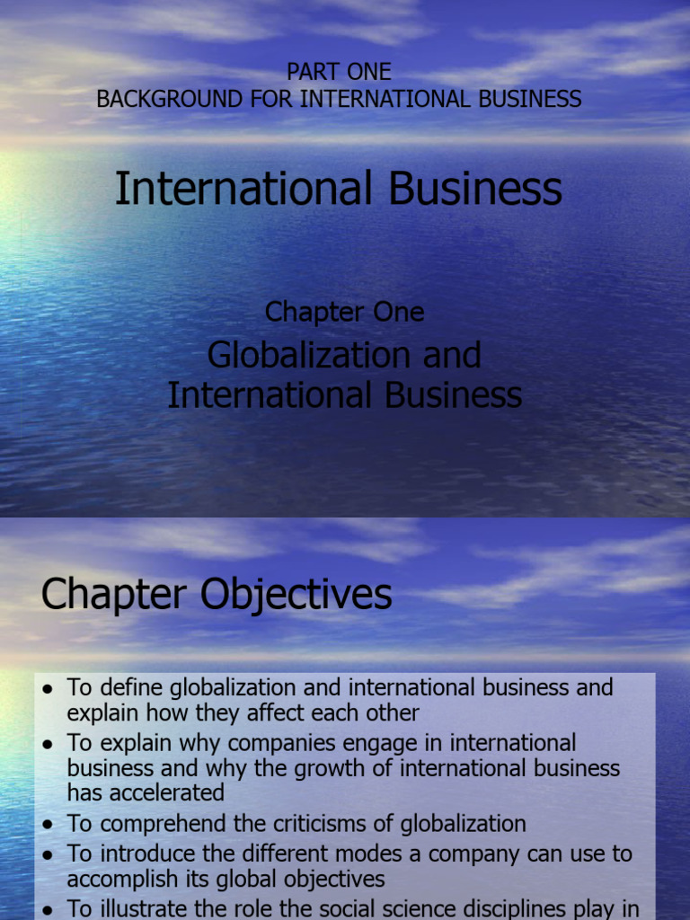 Daniels Ib11 Ch01 | PDF | International Business | Globalization