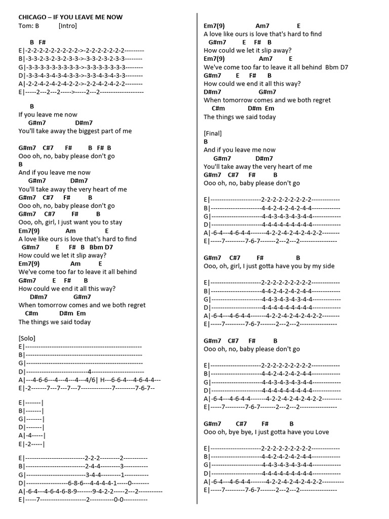 CHICAGO - Lyrics | PDF