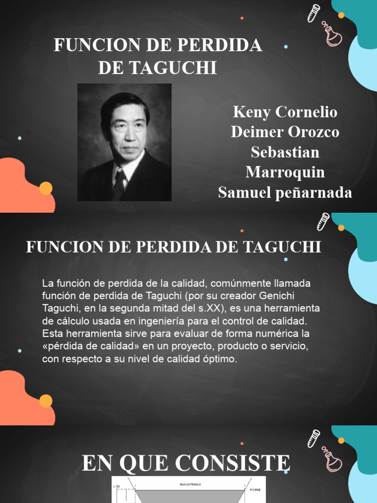 Función de Pérdida de Taguchi Explicada | PDF | Función de pérdida ...