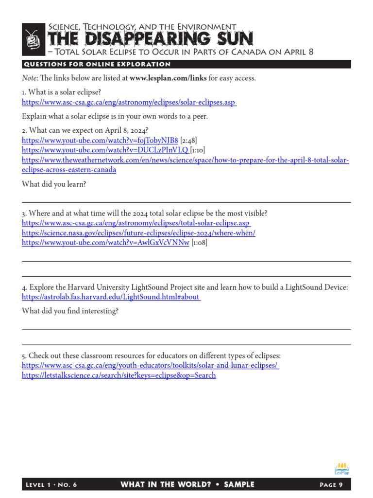 Eclipse Ww Lev1 1 Online Exploration And Infographics Pdf