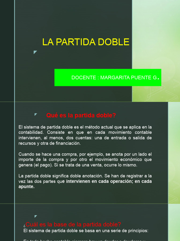 Introducción a la Partida Doble en Contabilidad | PDF | Contabilidad ...