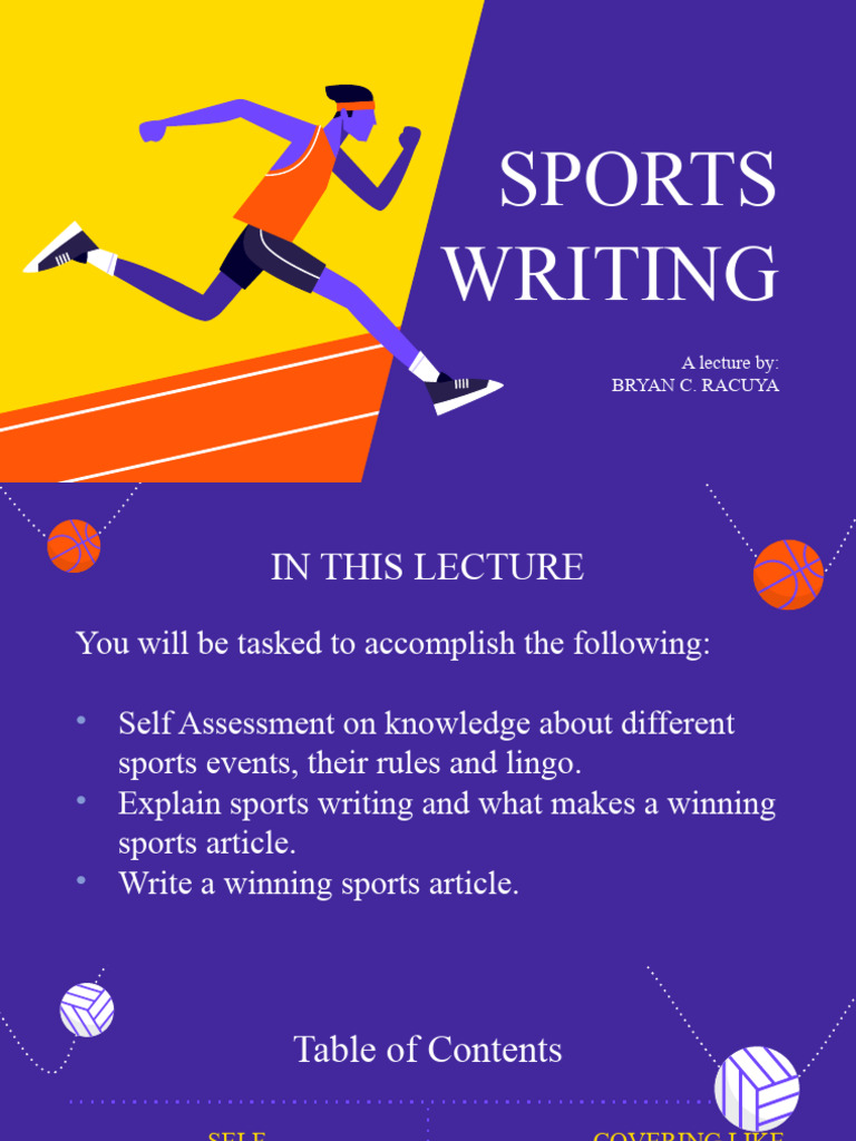Mastering Sports Writing Techniques | PDF | Sports | Entertainment