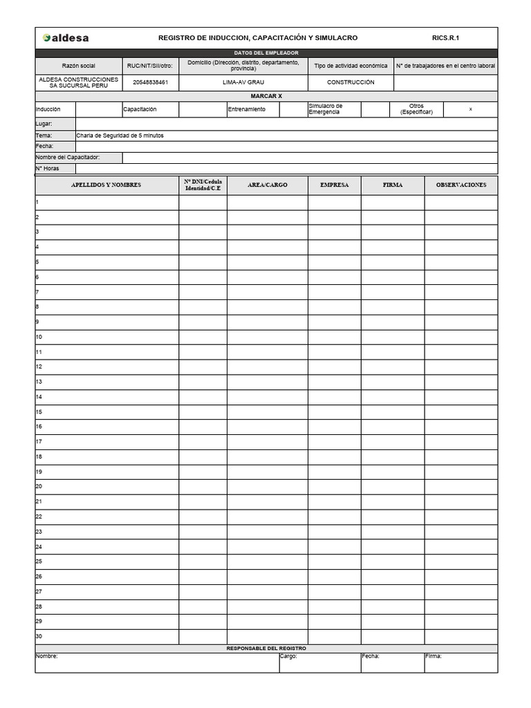 Registro de Entrega de RISST y RESESATE | PDF