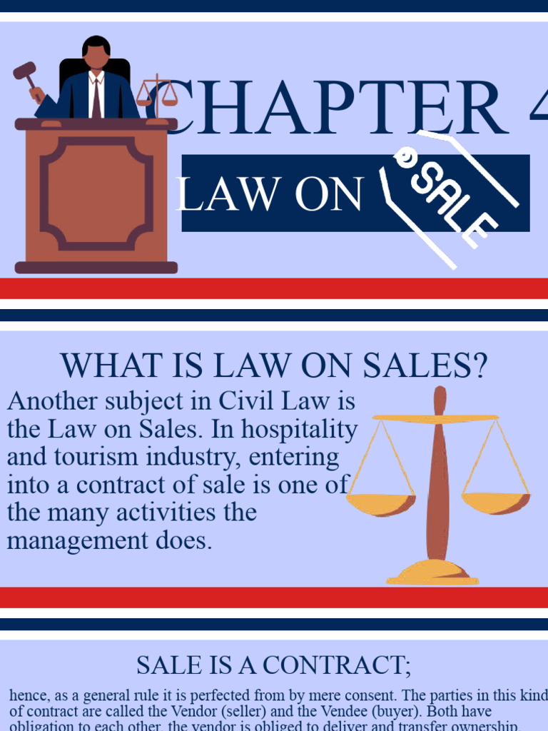 Law On Sales | PDF | Conveyancing | Prices