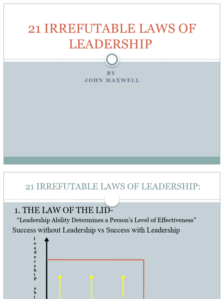 21 Laws of Leadership | PDF | Leadership | Intuition