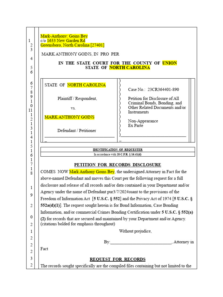 PETITIONFORBONDStemplate | PDF | Politics | Social Science