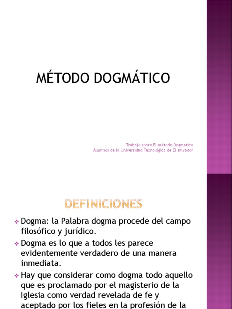 Metodo Dogmatico | Descargar gratis PDF | Dogma | Iglesia Católica