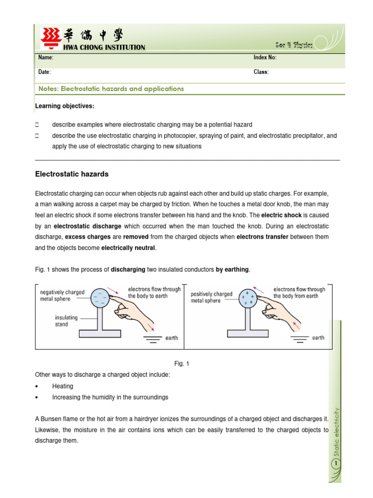 03rep Static Notes Electrostatic Hazards and Applications (S 2024 ...