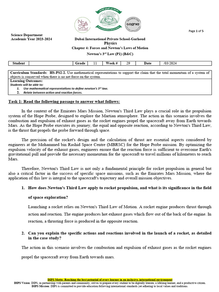 Physics Worksheet | PDF