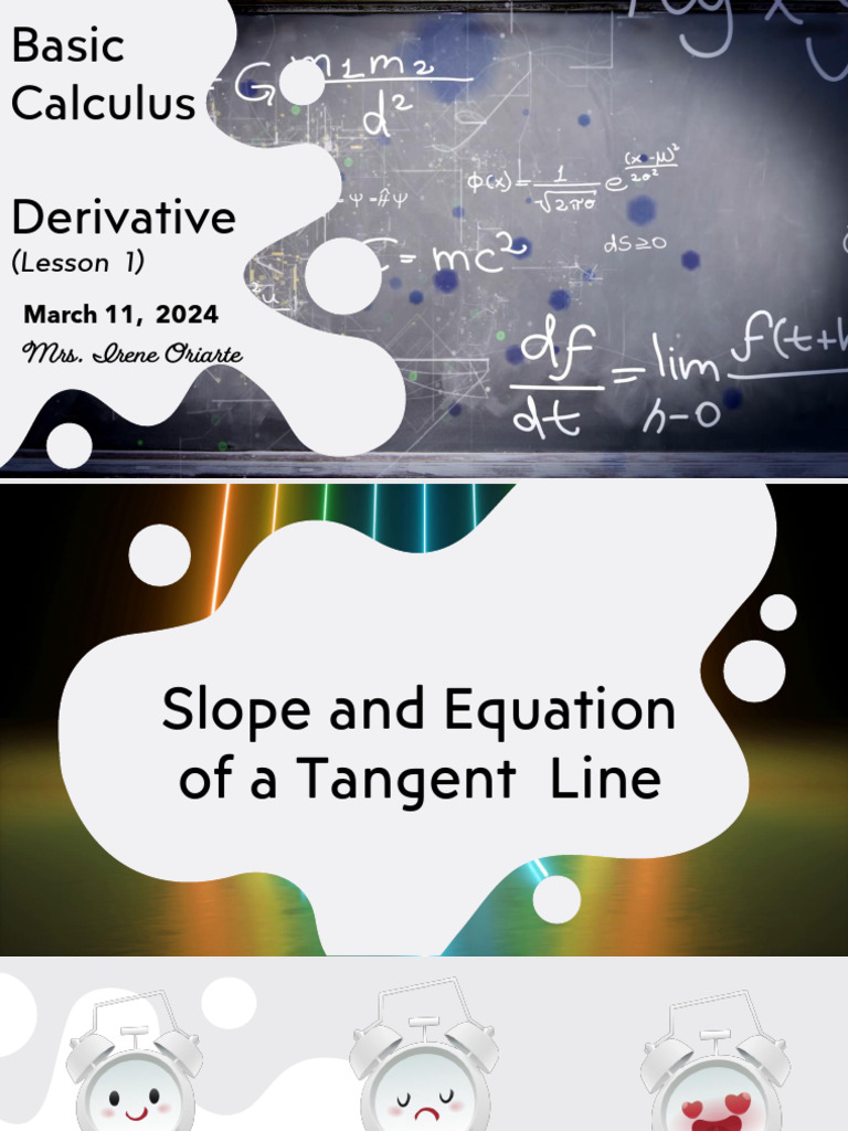 BasCal Derivative Lesson 1 | PDF | Tangent | Slope