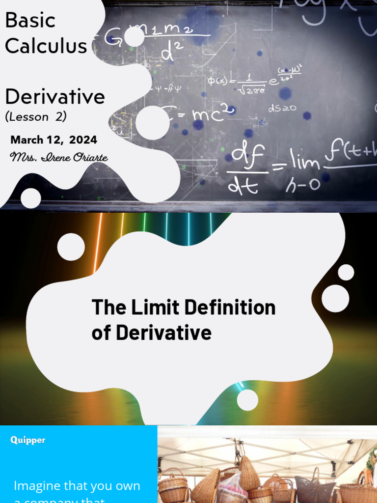 BasCal Derivative Lesson 2 | PDF | Derivative | Slope