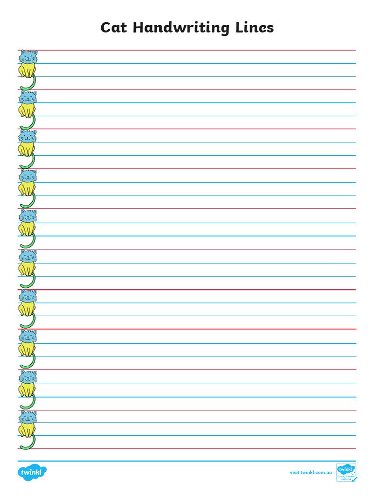 Au L 539 Cat Thirds Handwriting Lines - Ver - 7 | PDF