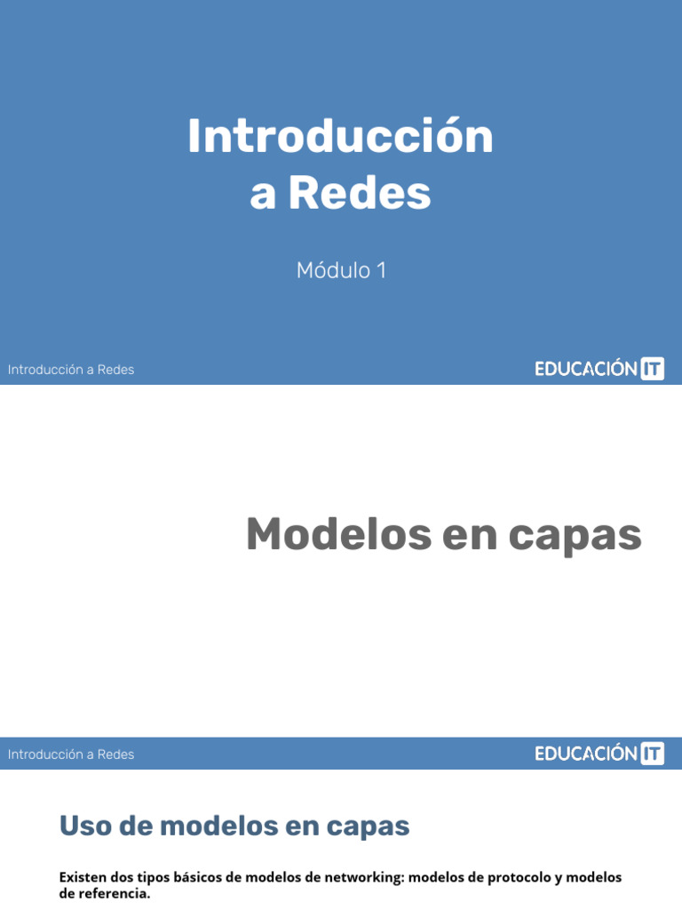 5 - Uso de Modelos en Capas | Descargar gratis PDF | Modelo osi | Red de computadoras