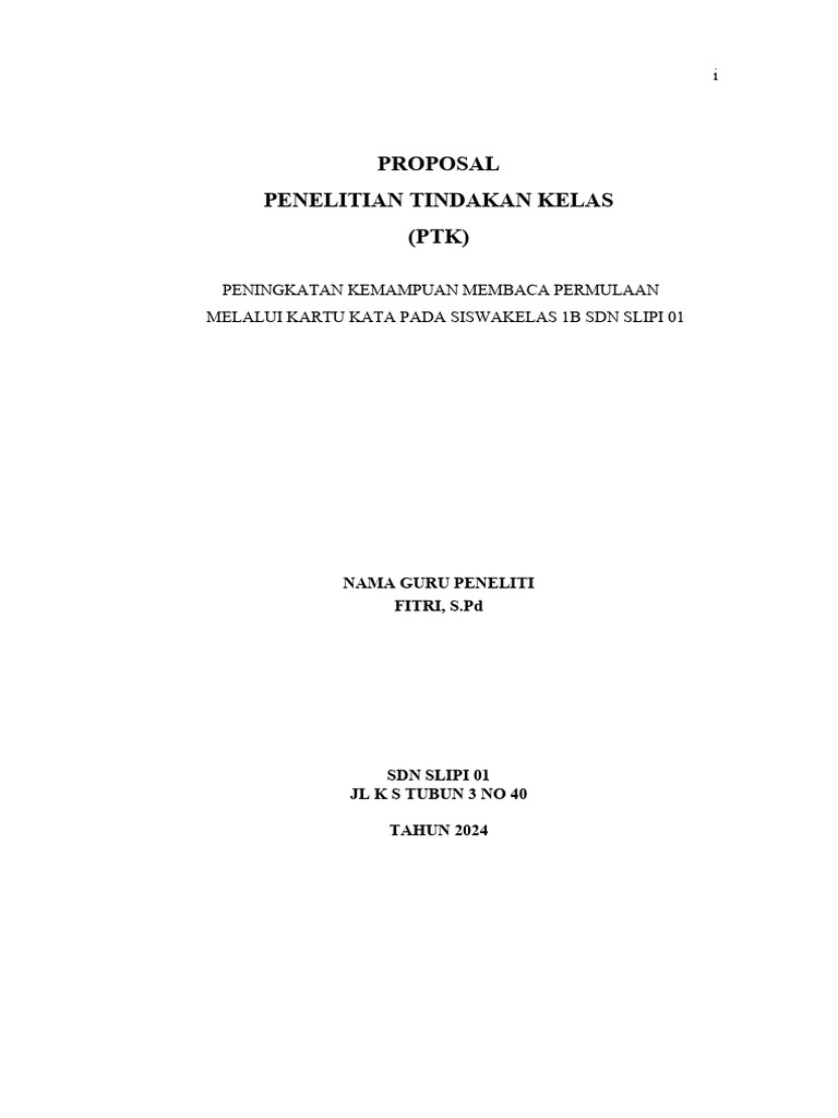 PTK SD-Template Proposal PTK 2024 | PDF