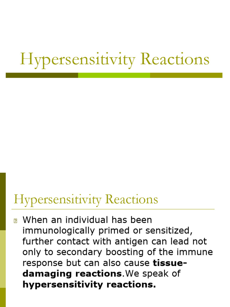Understanding Hypersensitivity Reactions | PDF | Immune System | Antibody