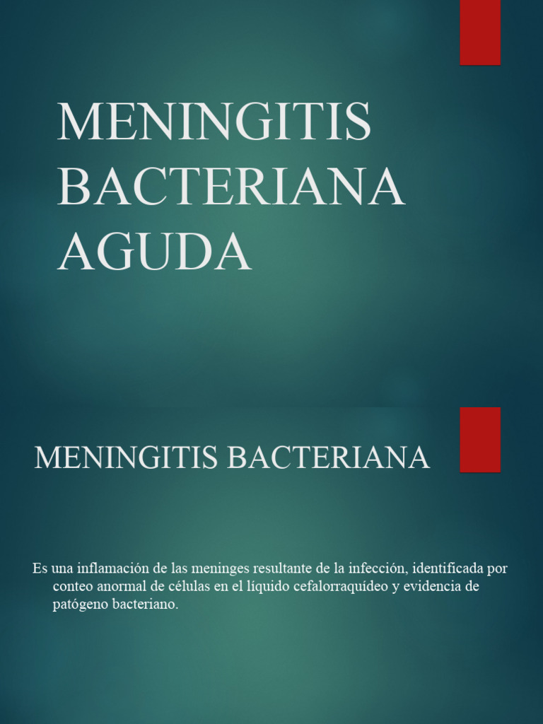 MENINGITIS+BACTERIANA | PDF | Meningitis | Especialidades Medicas