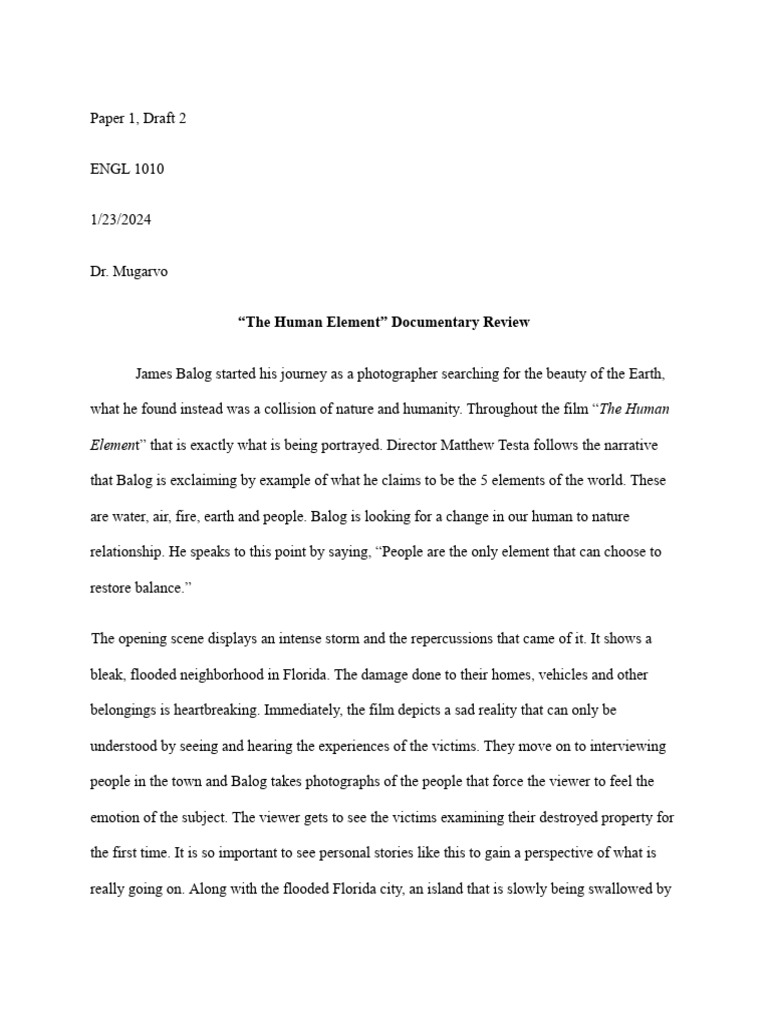 Paper 1 Draft 1 - English 1010 | PDF | Fires | Wildfire