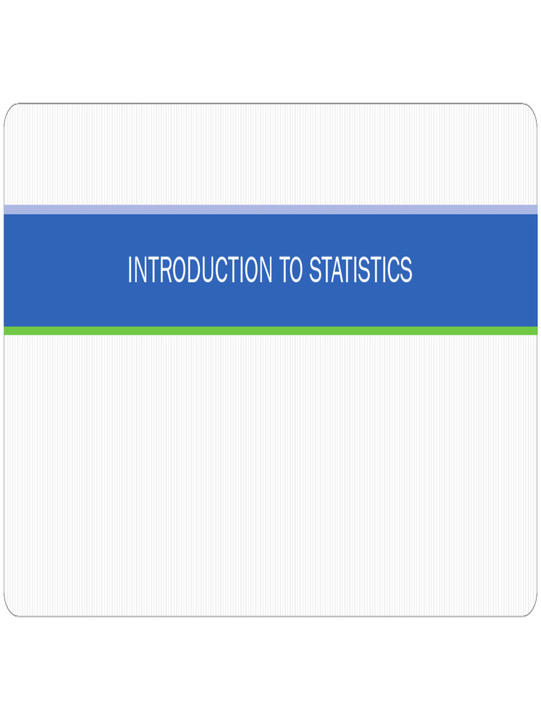 Chapter 1-Introduction To Statistics | PDF | Sampling (Statistics ...