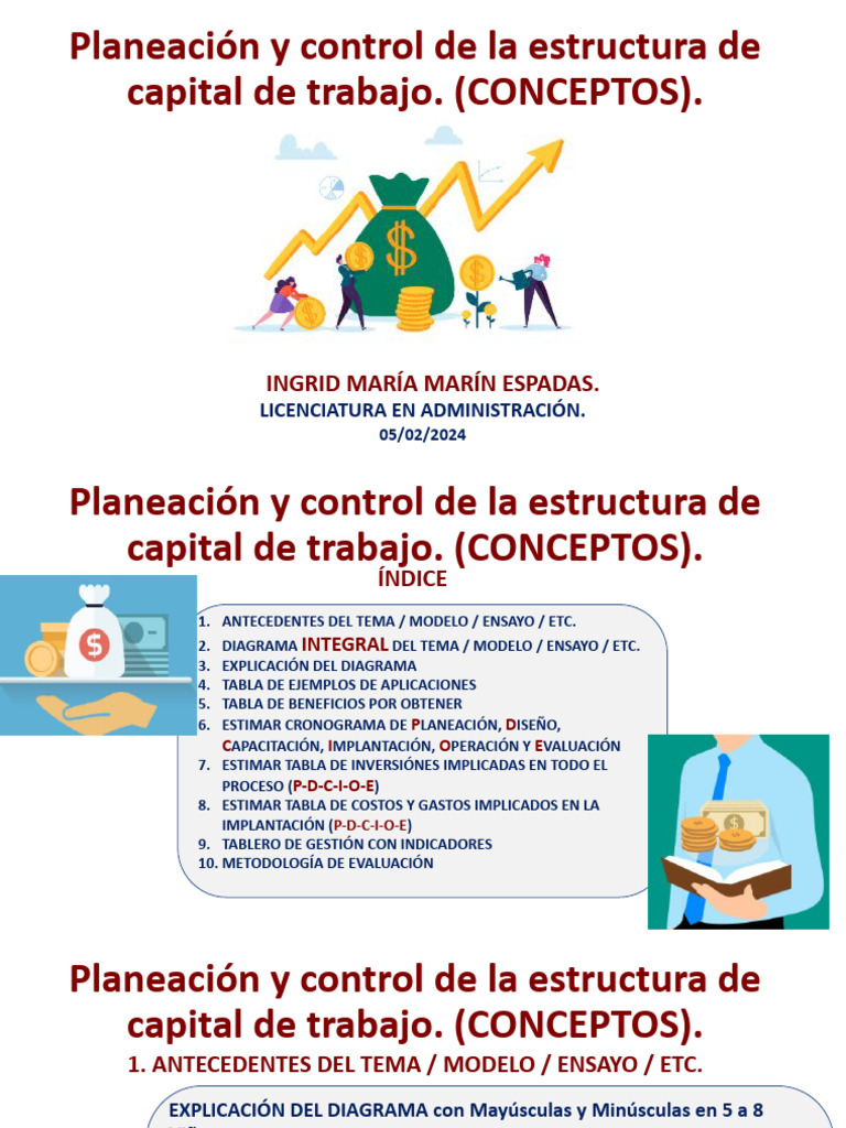 1.1 Planeación y Control de La Estructura de Capital de Trabajo. | Descargar gratis PDF ...