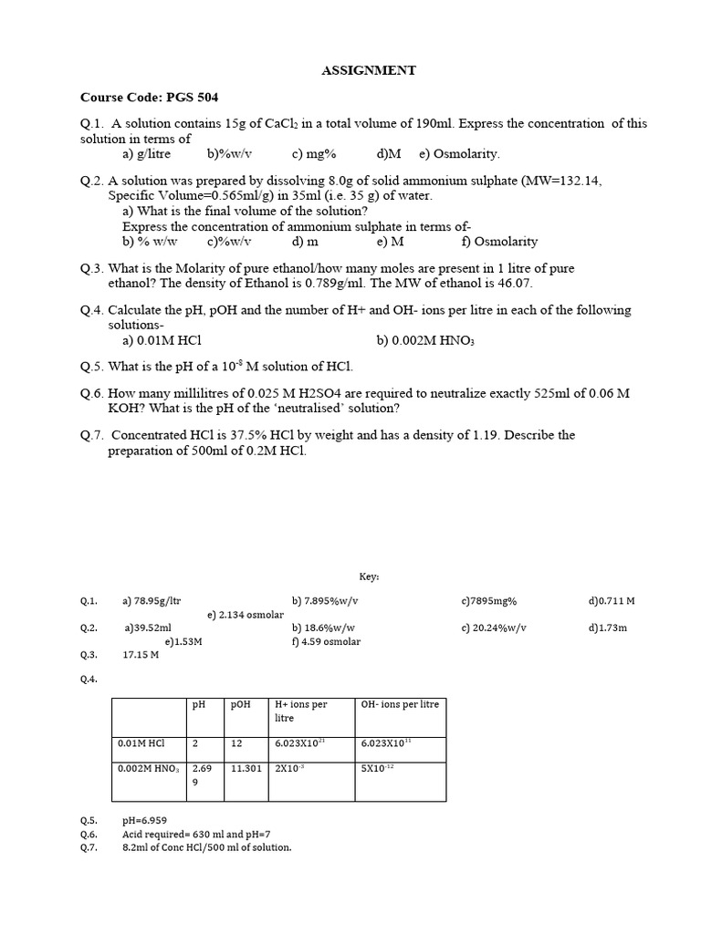 Assignment Numericals | PDF