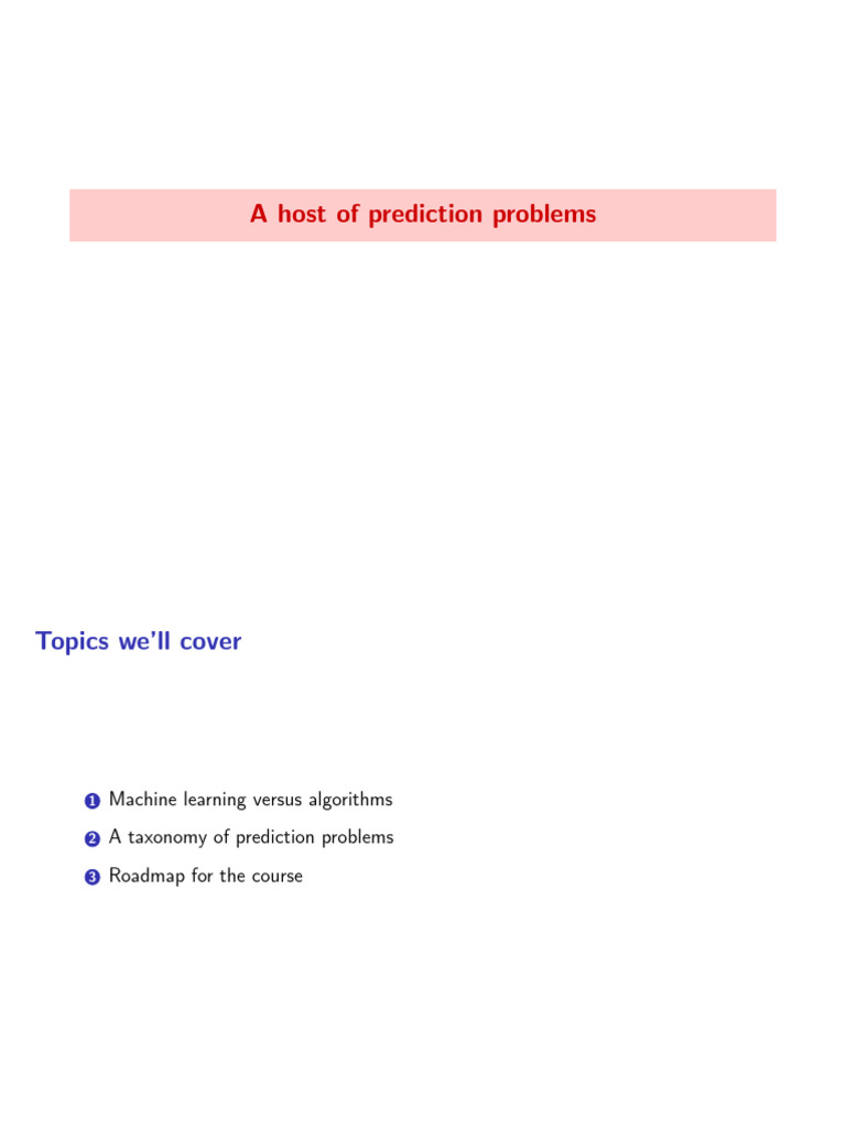 prediction-problems-handout | PDF | Statistical Classification | Machine Learning