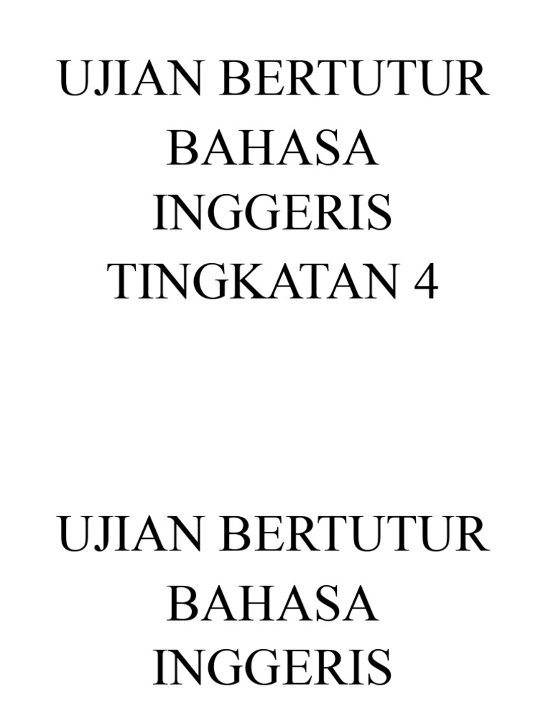Label Ujian Bertutur | PDF