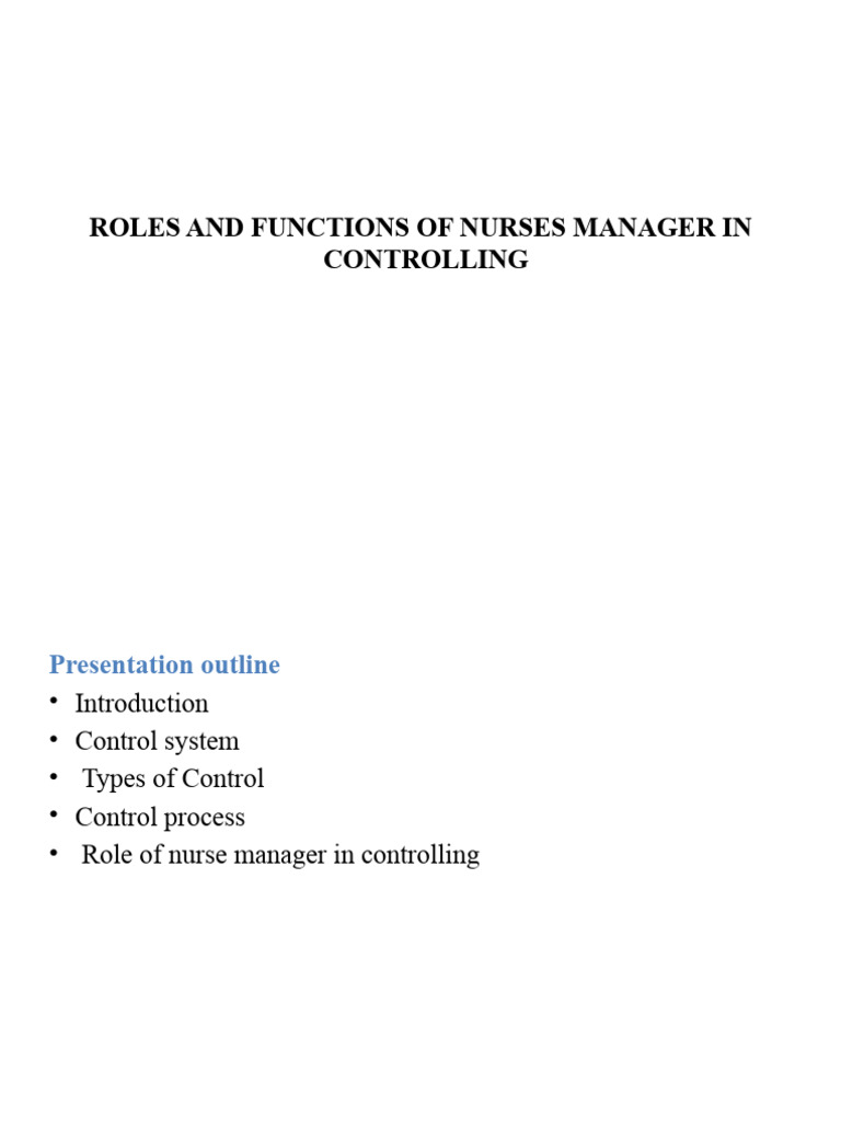Controlling in Nursing | PDF | Nursing | Audit