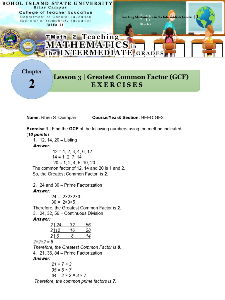 Lesson 3 - Rheu | Download Free PDF | Numbers | Number Theory