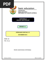 Taakvel GR 12 Afrikaans HT Gedig - Tsunami | PDF