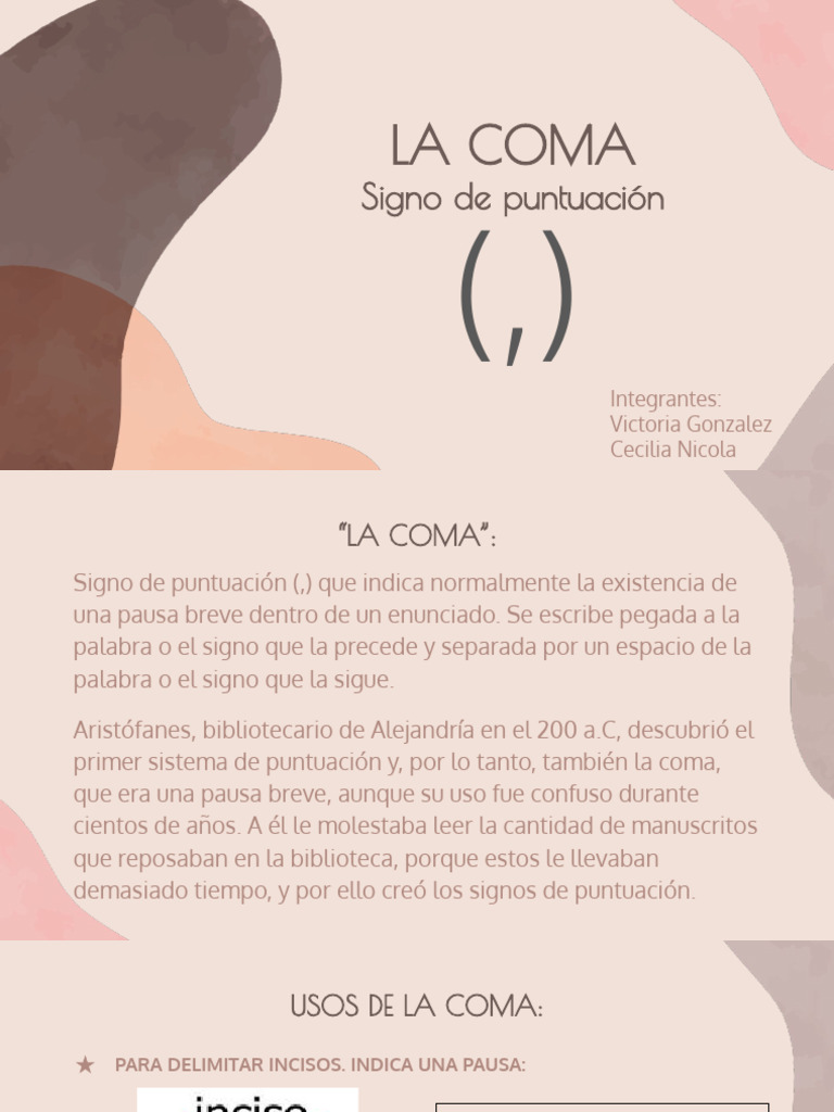 Usos y reglas de la coma | PDF | Coma | Puntuación
