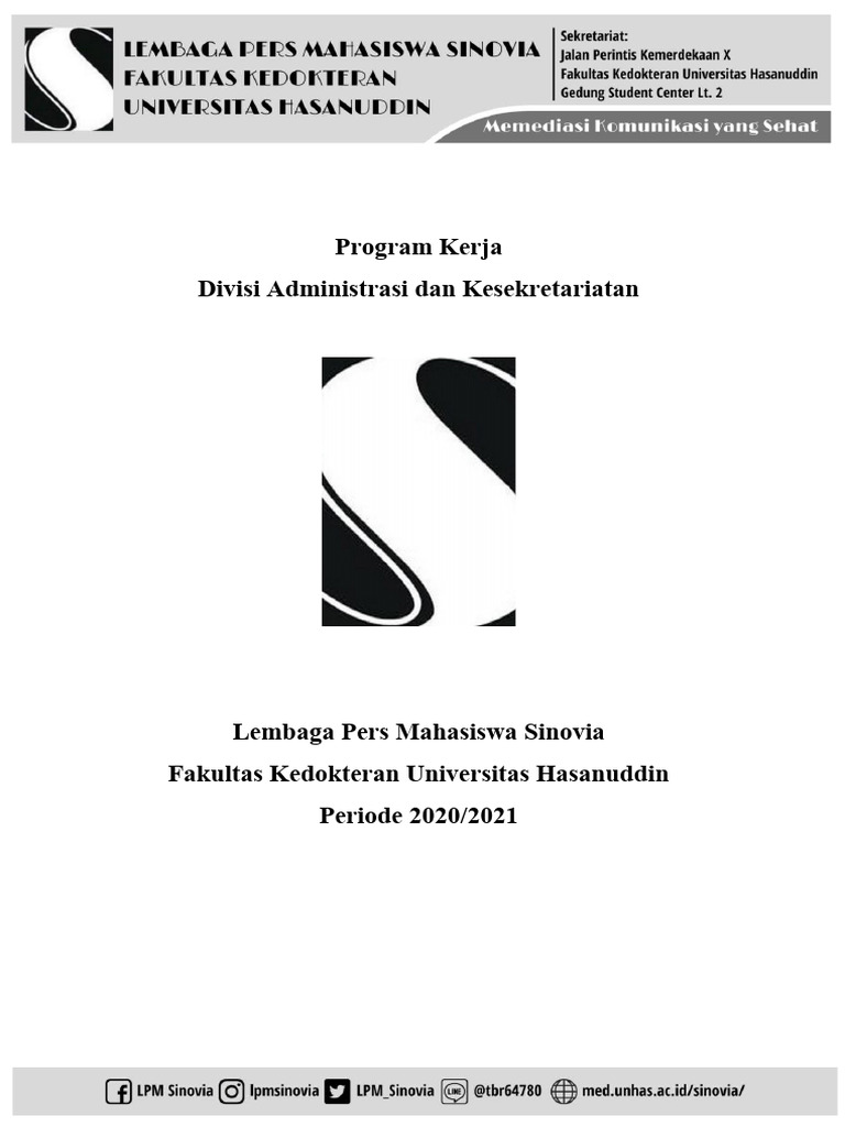 Program Kerja Divisi Kesek 2020-2021 | PDF