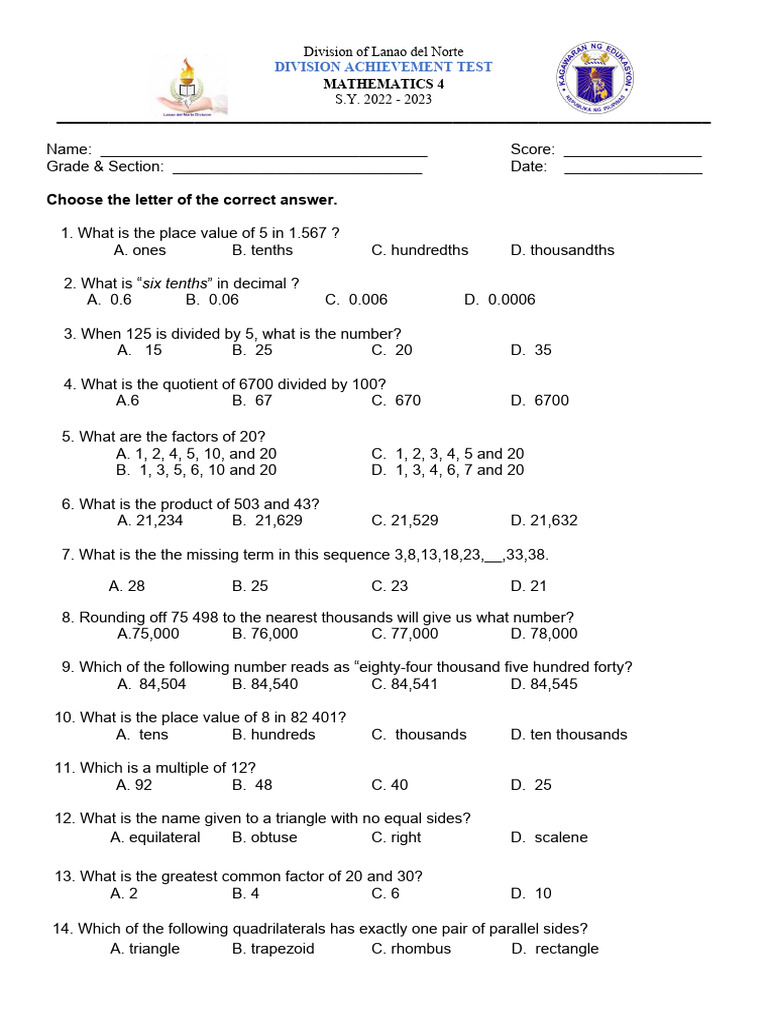 Math-4-DAT | PDF | Rectangle | Mathematics