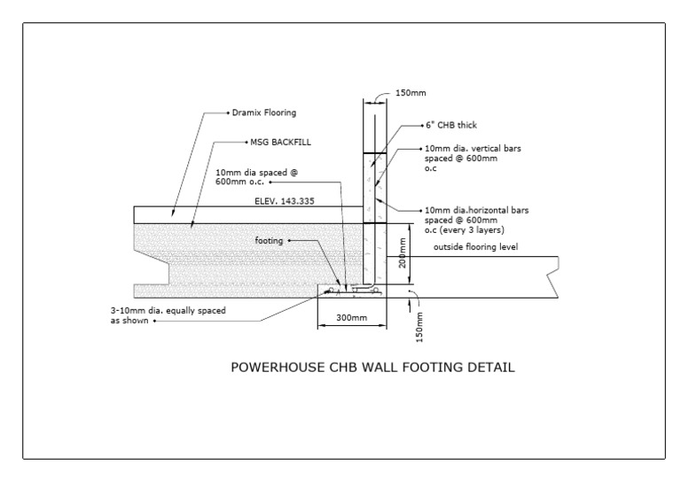 CHB Wall Footing Specifications | PDF
