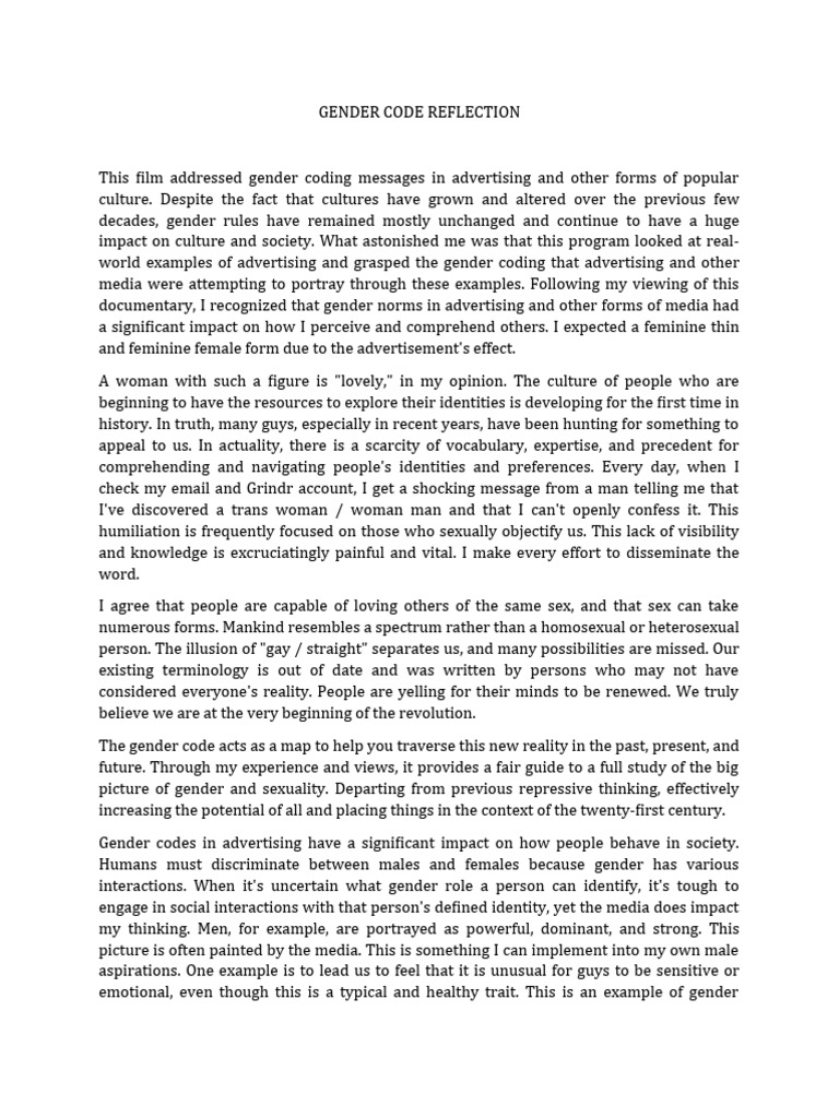 gender | PDF | Gender | Gender Studies