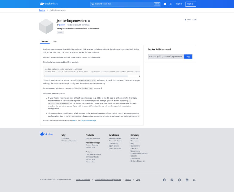 Jketterl - Openwebrx - Docker Image - Docker Hub | PDF | Command Line Interface | Software ...