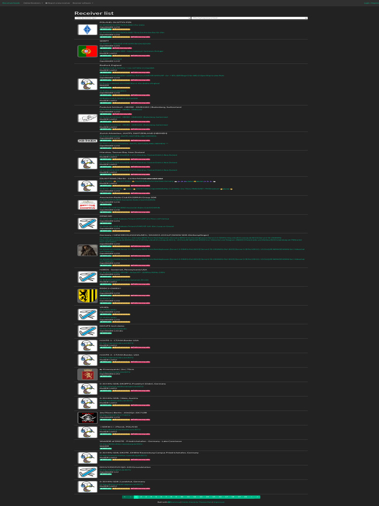 Receiverbook - Online Receiver Directory - Home | PDF | Very High Frequency | Software Defined Radio