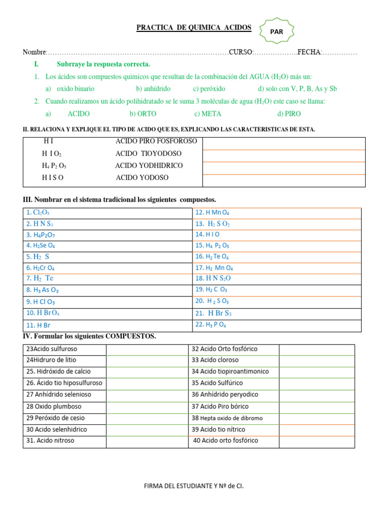 Practica Acidos Todo | PDF | Ácido | Compuestos químicos