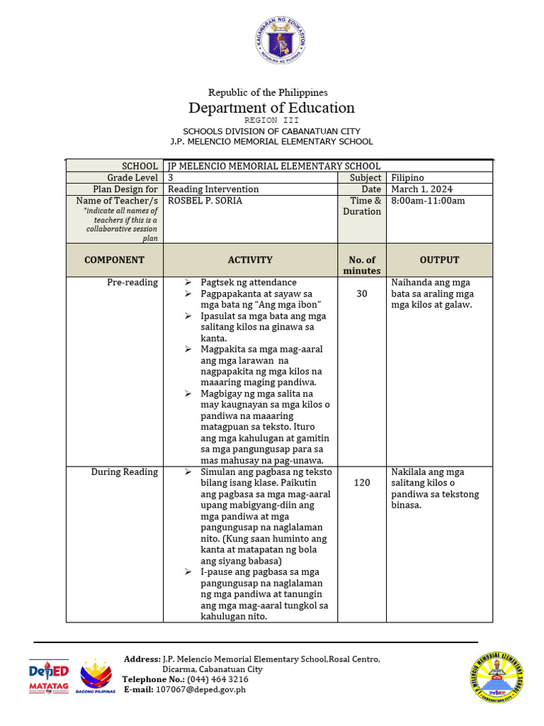 TG Reading Intervention | PDF