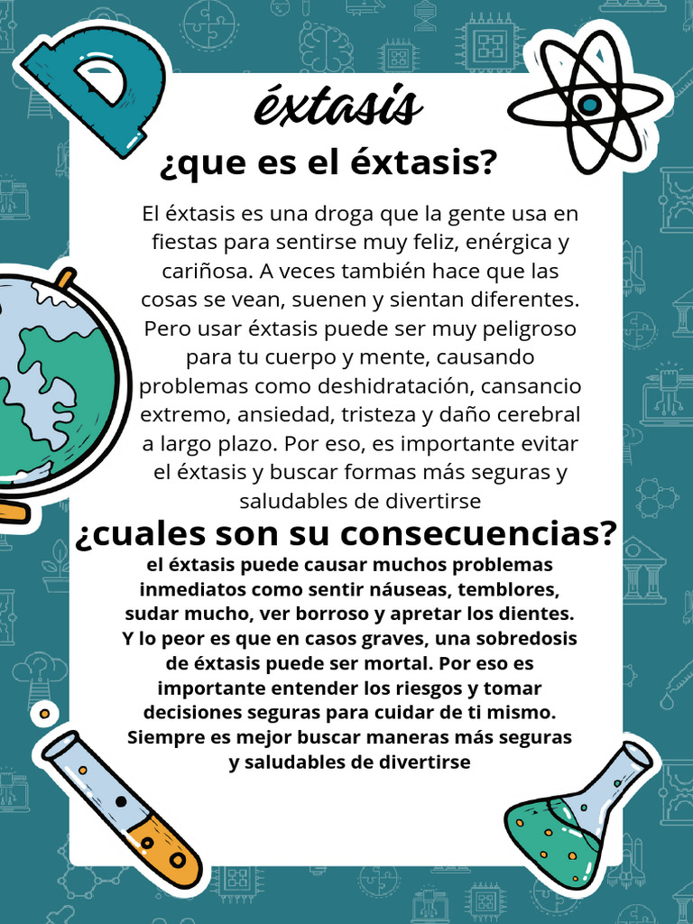 Riesgos del Éxtasis: Efectos y Peligros | PDF | Relaciones personales, crianza y desarrollo ...