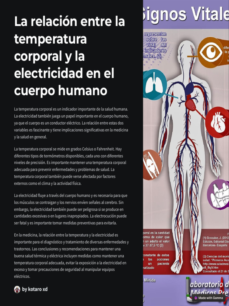 La Relacion Entre La Temperatura Corporal y La Electricidad en El Cuerpo Humano | PDF ...