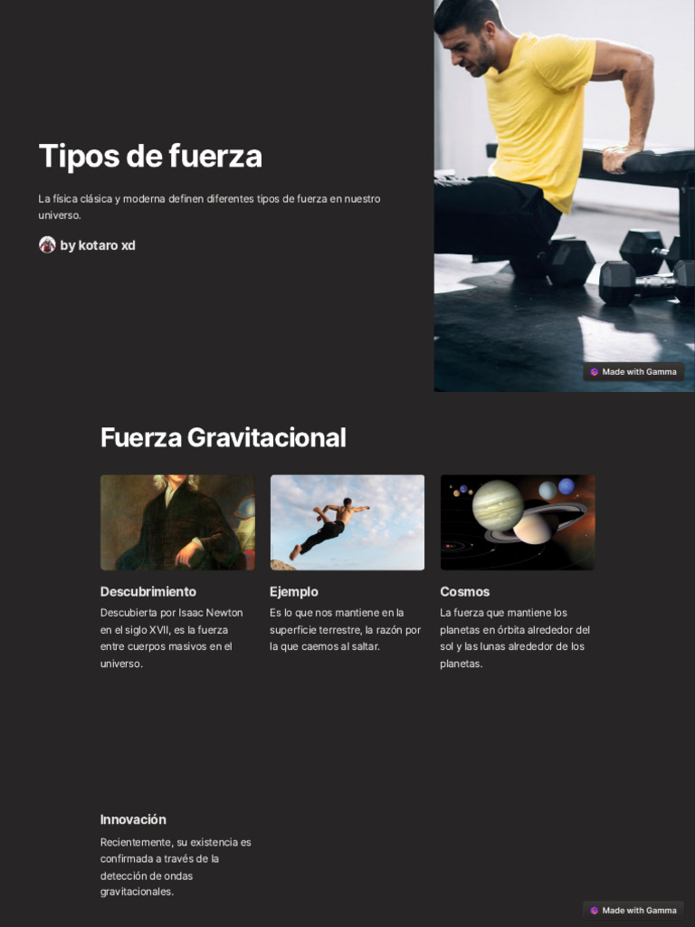 Tipos de Fuerza | PDF | Fuerza | Interacción fundamental