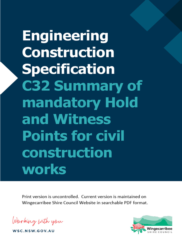 Civil Construction Hold & Witness Points | PDF | Road Surface | Floodplain